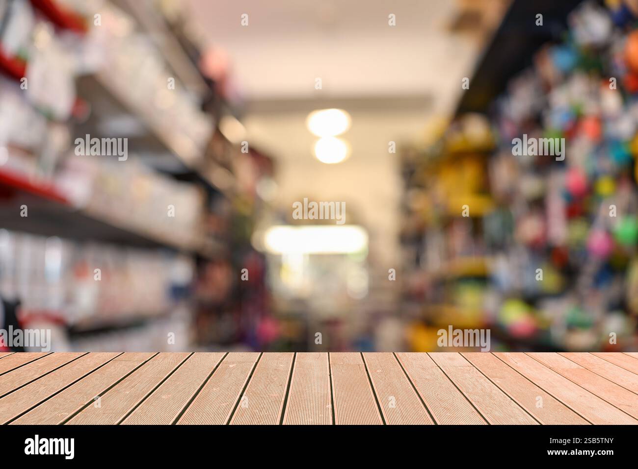 Empty wooden counter in pet shop. Space for design Stock Photo - Alamy