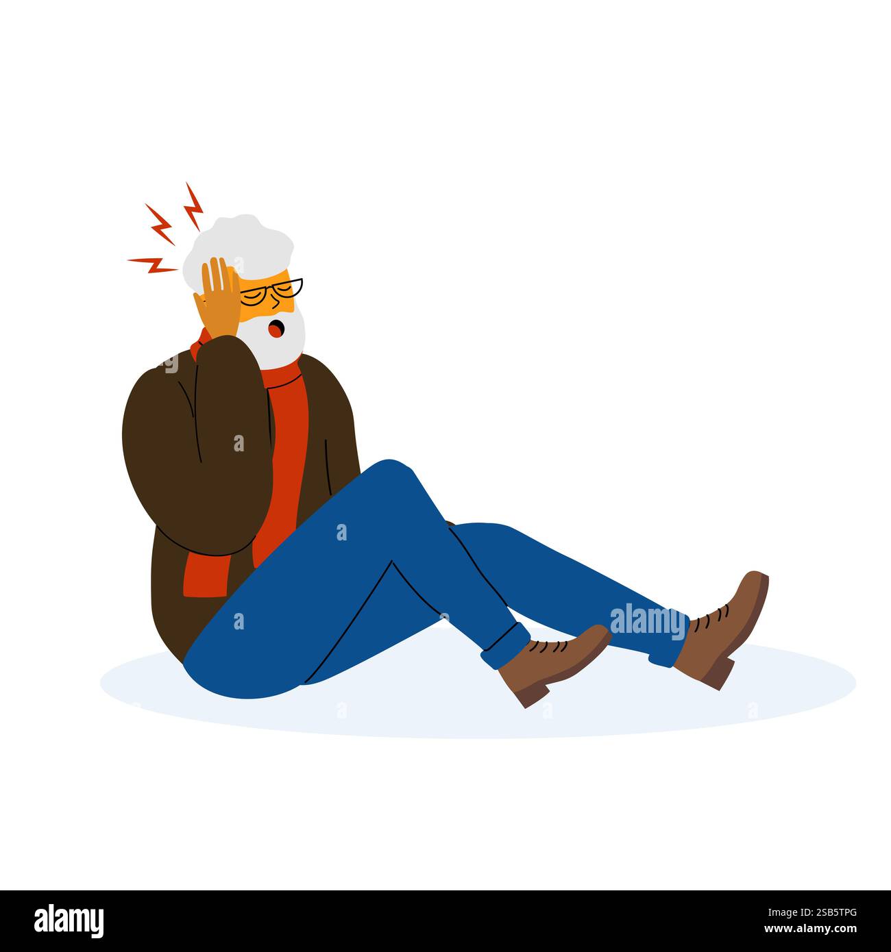 Senior man doctor in white Stock Vector Images - Alamy