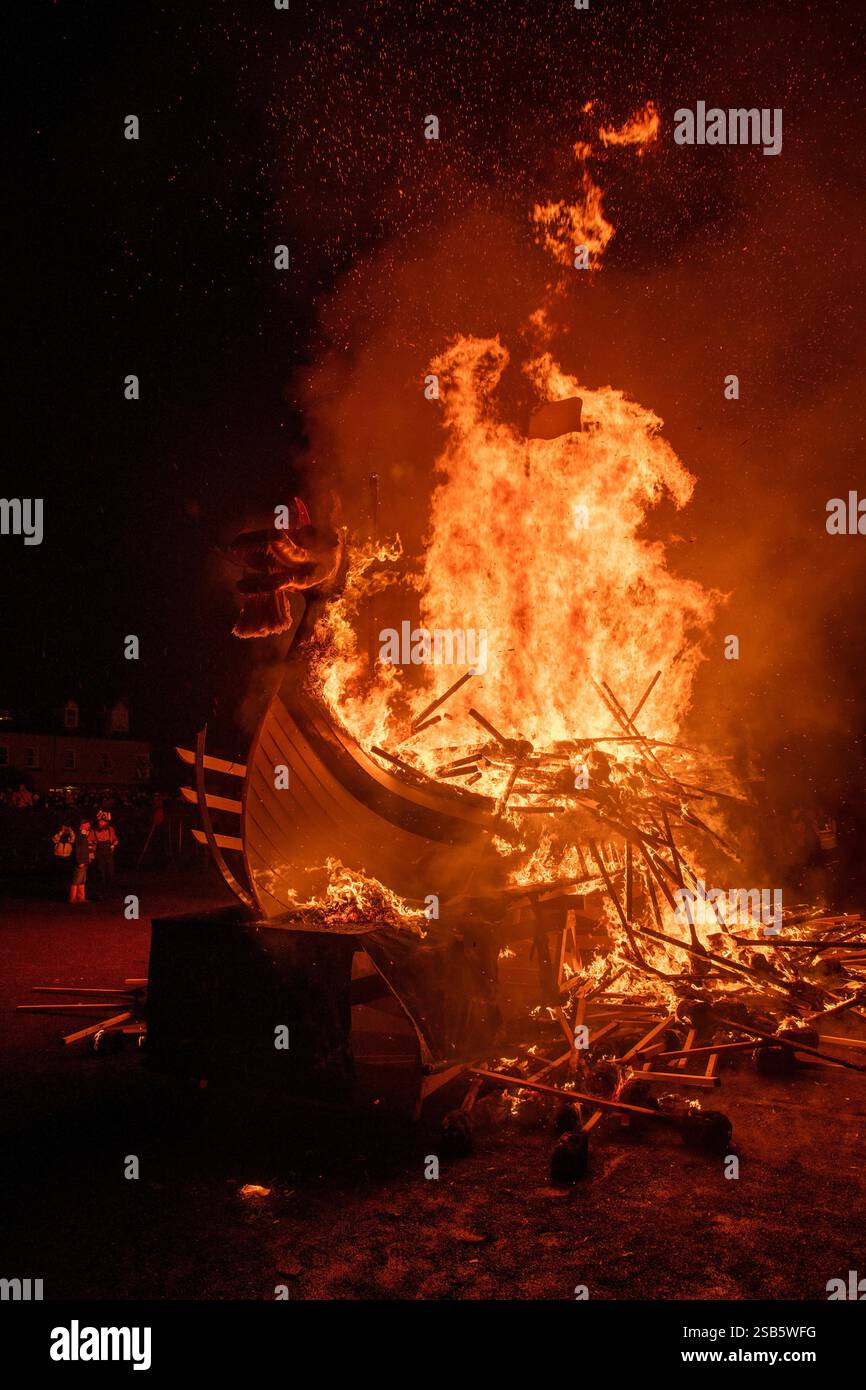 Up Helly Aa 2025 fire festival in Lerwick on the Shetland Isles held on ...