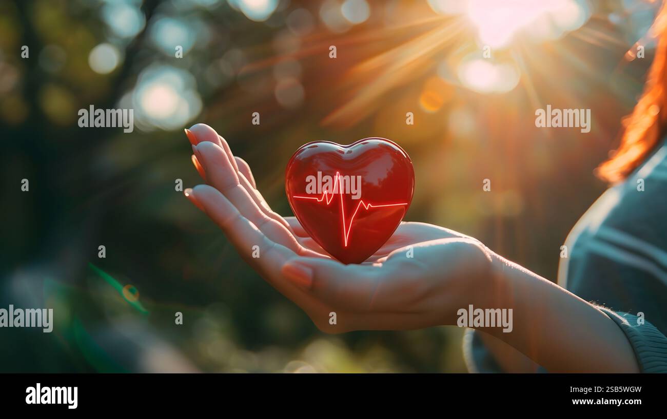 The image depicts a close-up of a person's hand gently holding a ...