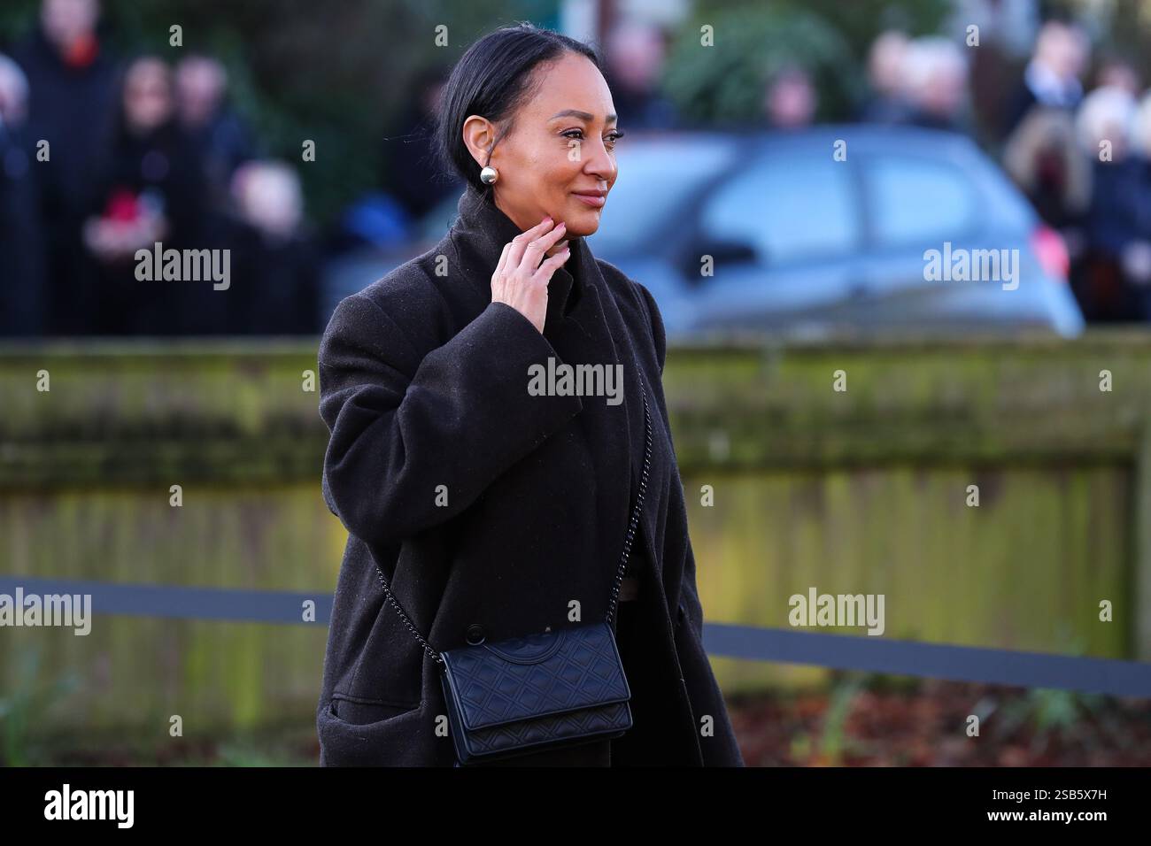 Lisa Maffia arrives for the The Funeral of Linda Nolan at St. Paul's ...