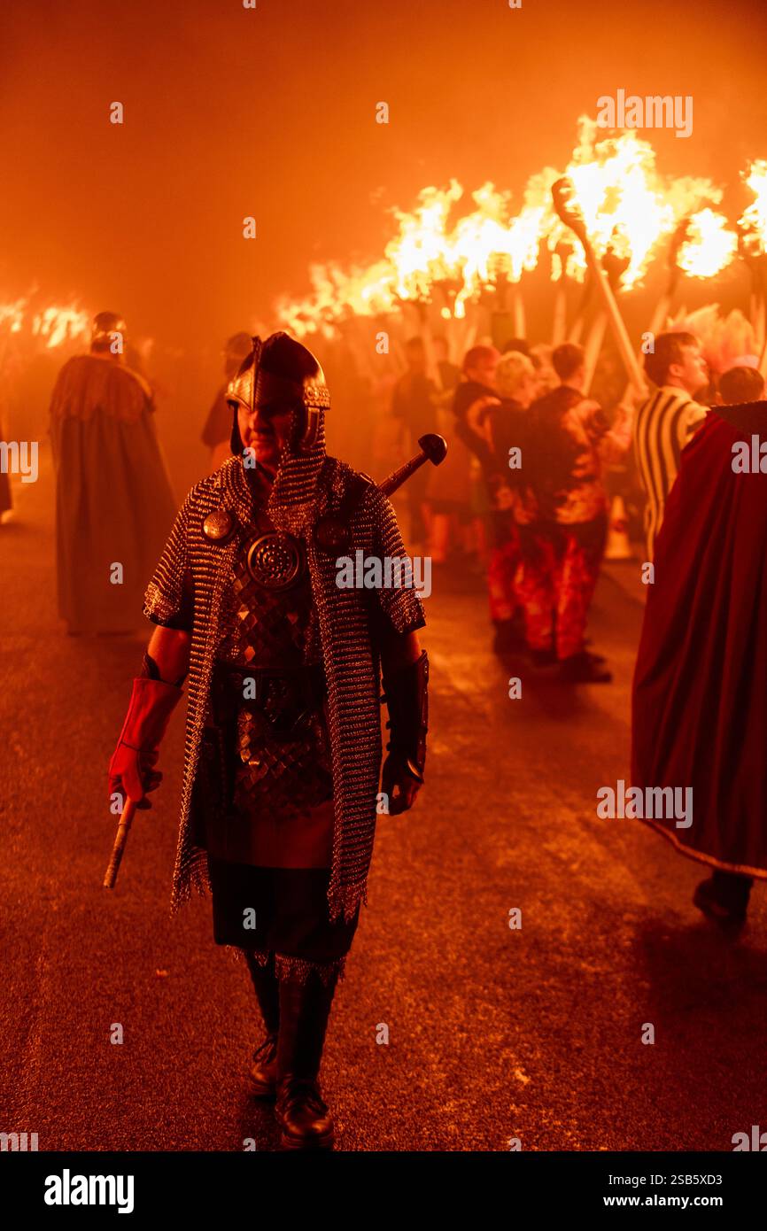 Up Helly Aa 2025 fire festival in Lerwick on the Shetland Isles held on ...