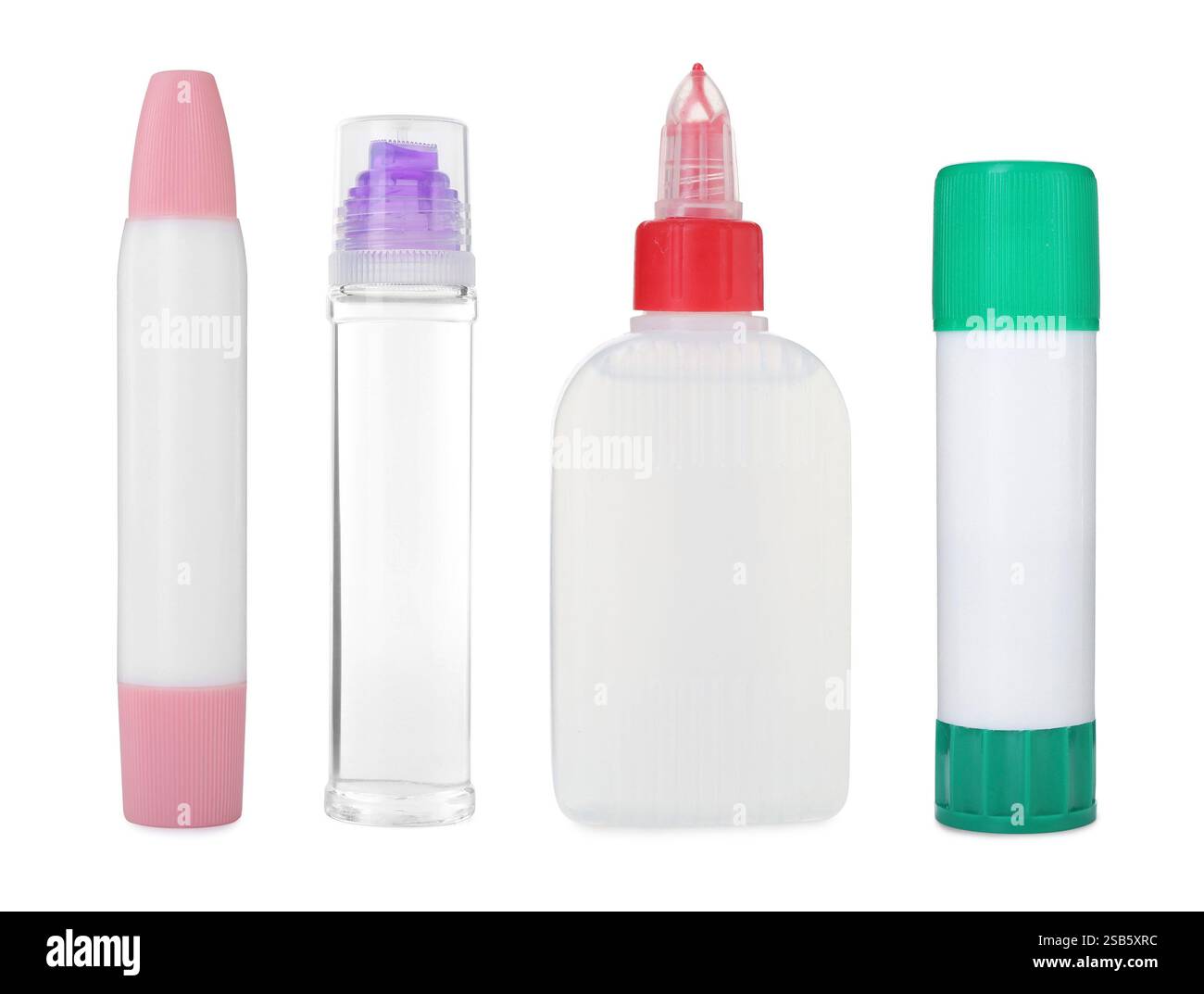Glue of different types isolated on white, set Stock Photo - Alamy