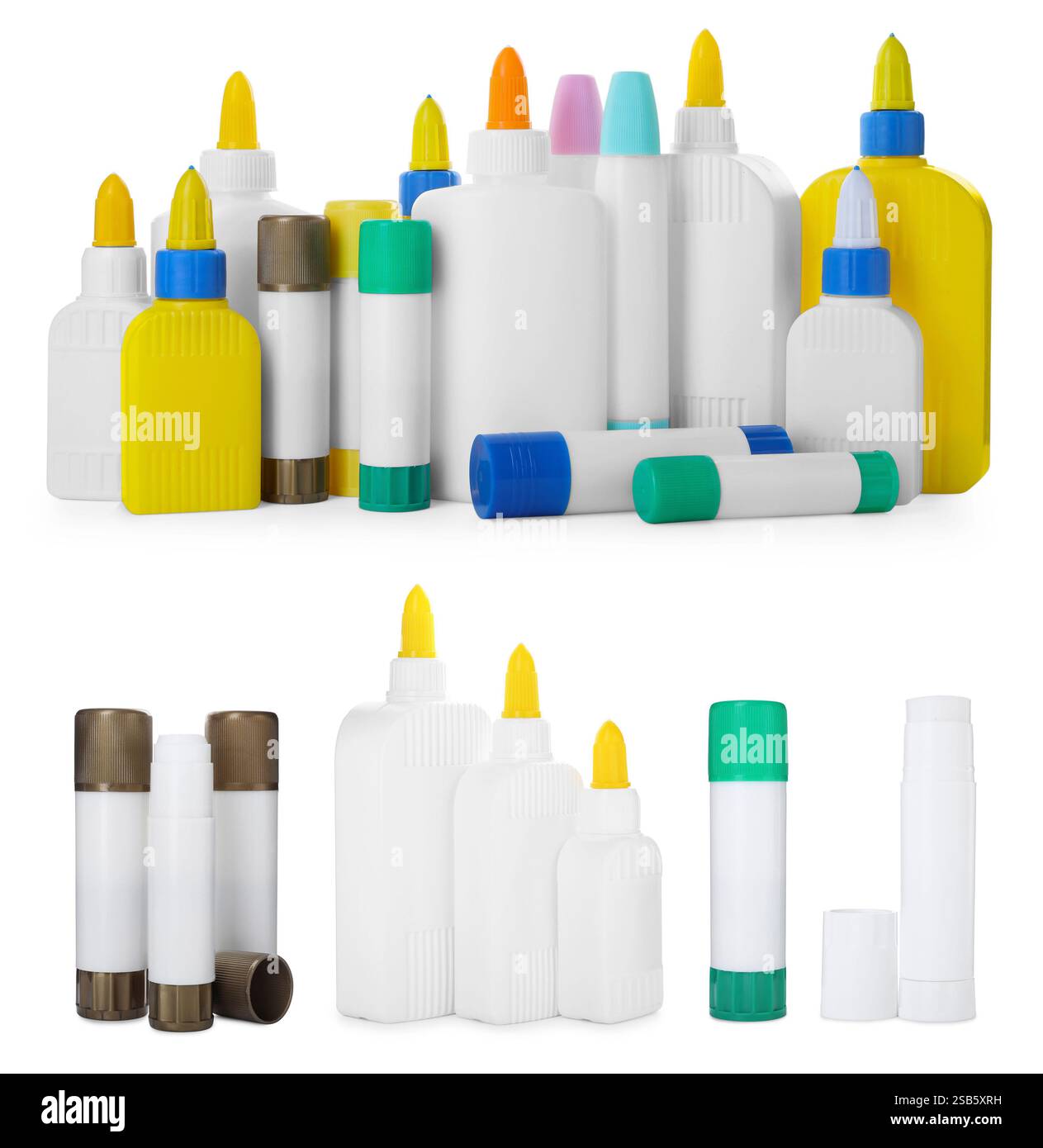 Glue of different types isolated on white, set Stock Photo - Alamy