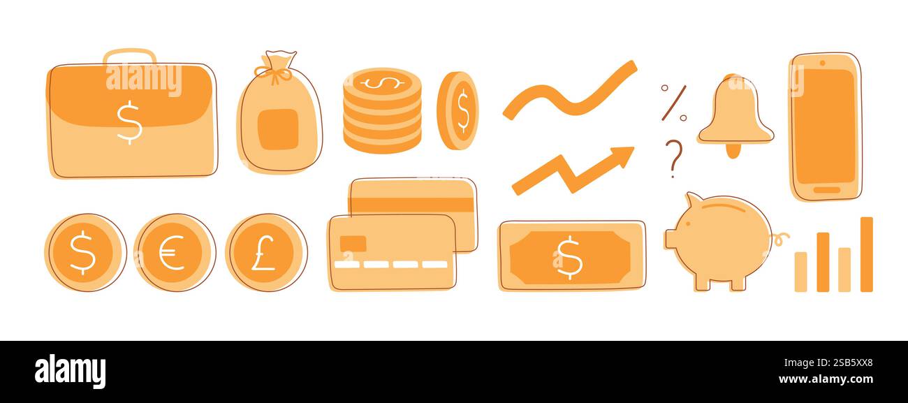 Scattered items Stock Vector Images - Alamy