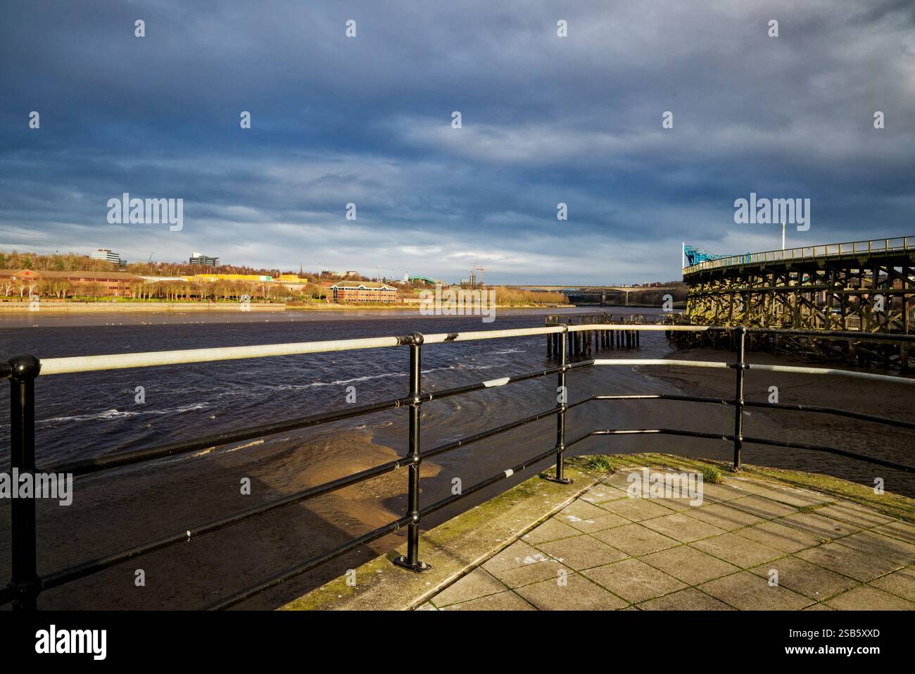 The historic wooden trestle structure of Dunston Staithes at the ...