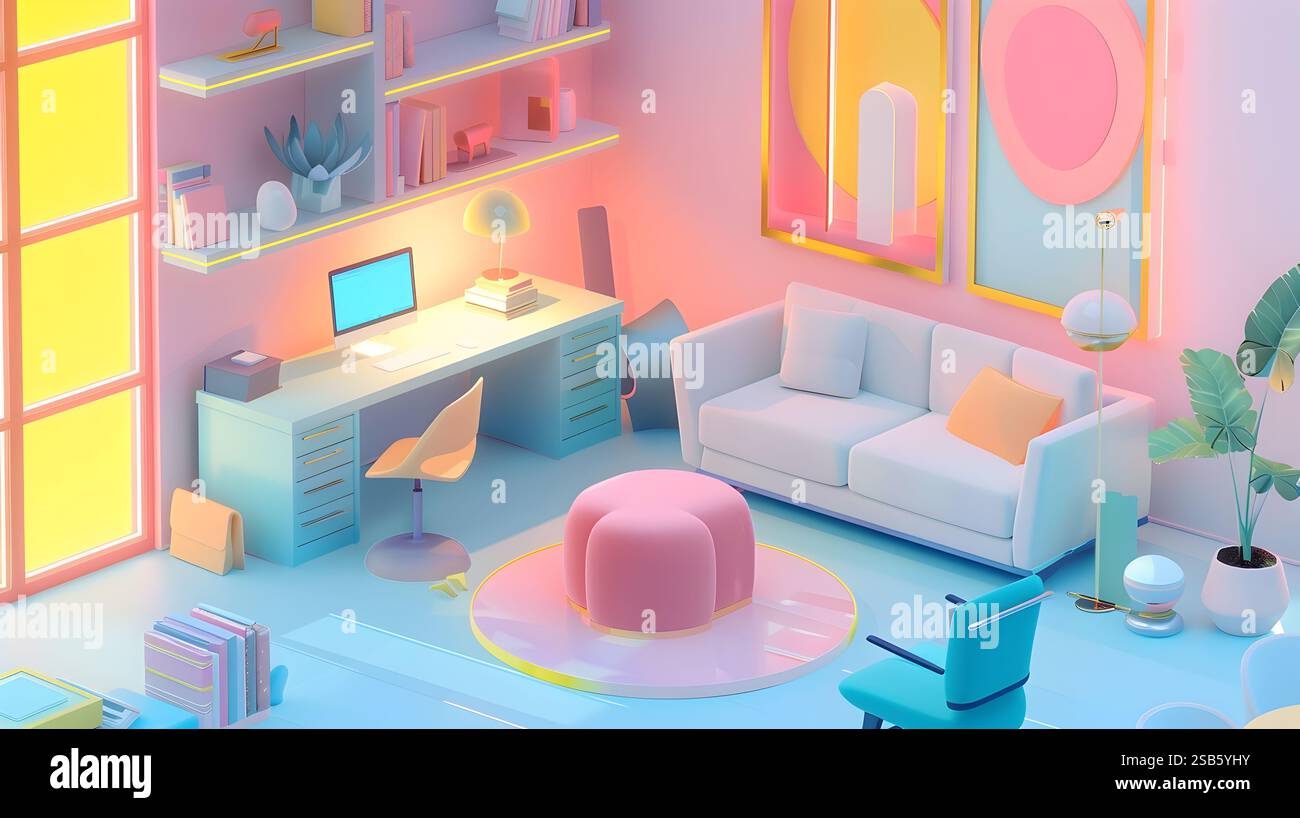 This image depicts a visually stimulating and creatively designed ...