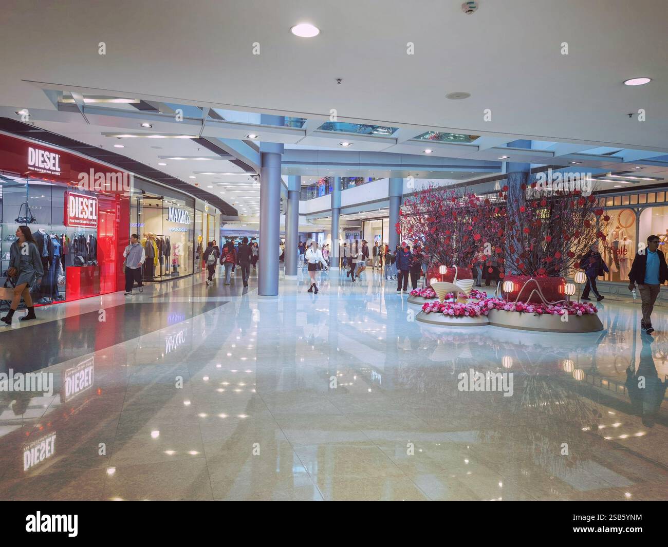 Hong Kong, China - February 01, 2025 : A bustling shopping mall ...