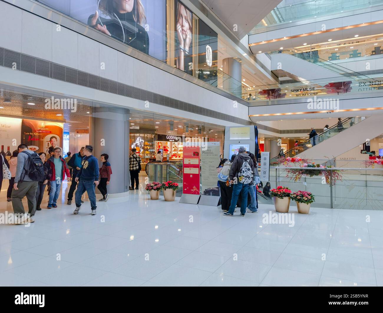 Hong Kong, China - February 01, 2025 : A bustling shopping mall ...
