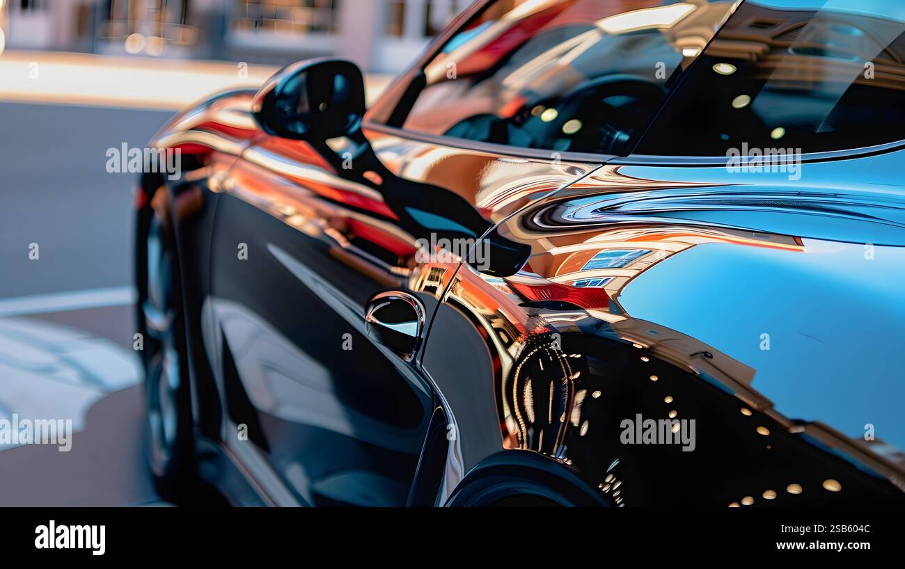 This image captures the stunning,mirror-like surface of an exquisite ...