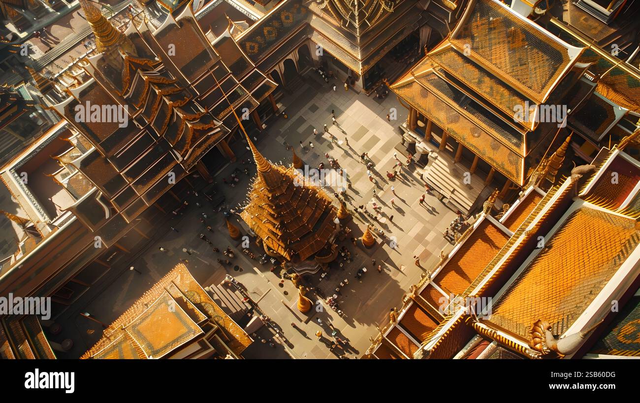 This striking aerial image captures the grandeur and intricacy of a ...