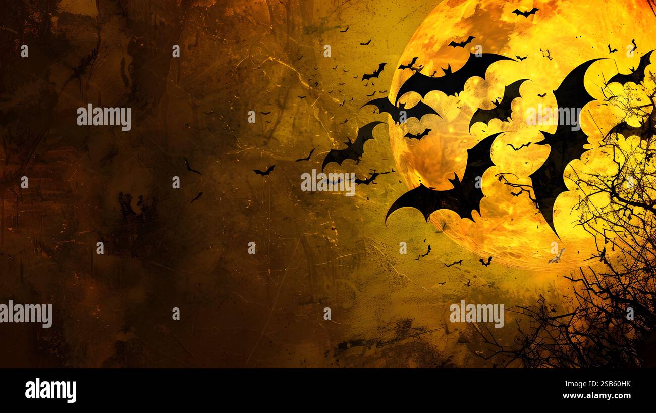 This eerie,atmospheric scene depicts a swarm of bats emerging from the ...