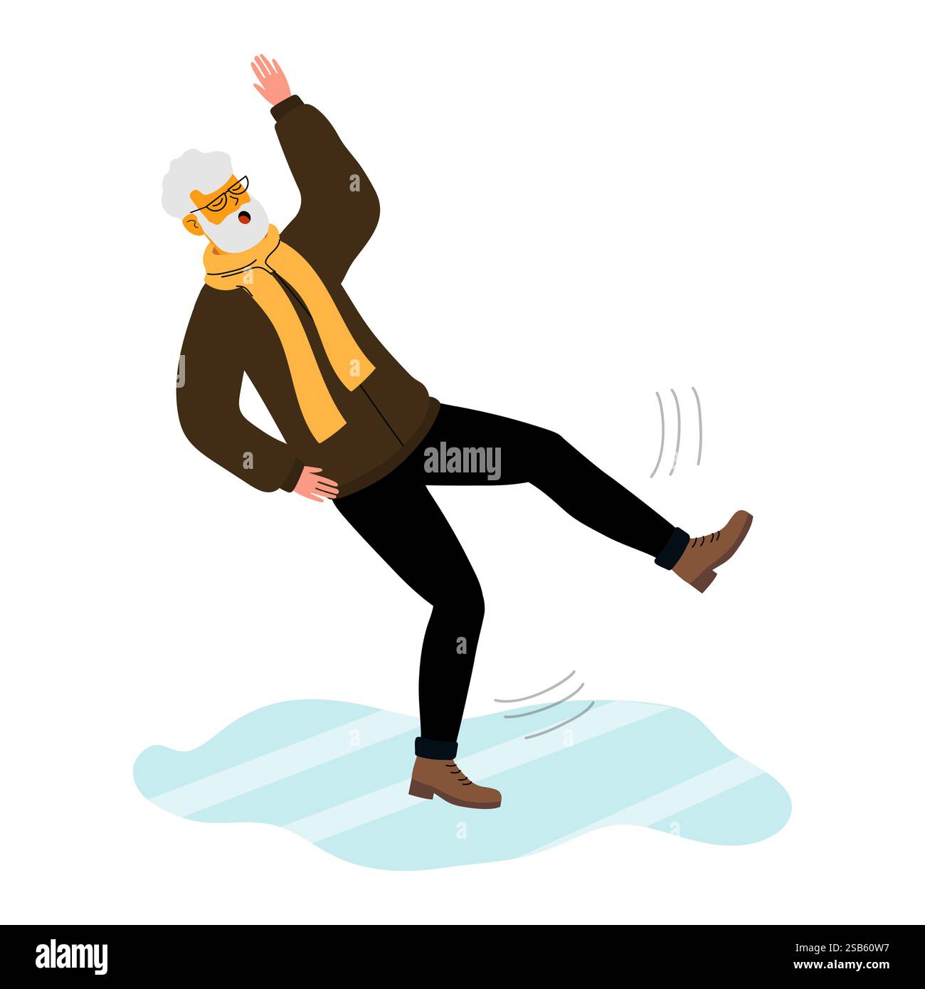 Man walking on winter Stock Vector Images - Alamy