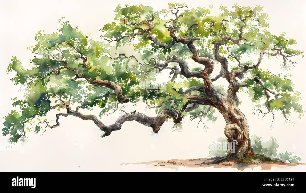 This captivating watercolor painting showcases the majestic beauty of ...