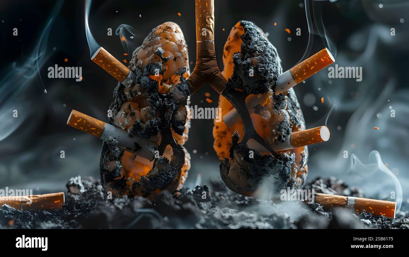 A striking and symbolic visual representation depicting the detrimental ...