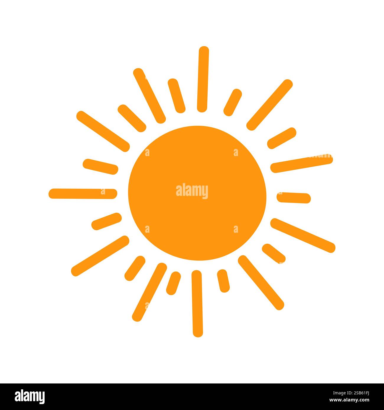 A vibrant sun illustration features a bold orange circle at the center ...