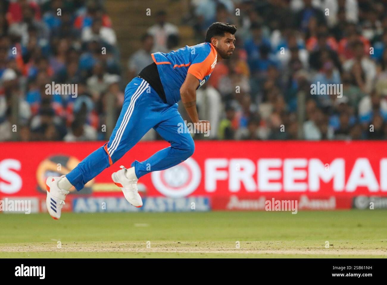 PUNE, INDIA - JANUARY 31: Hashit Ranna of India during the India and ...