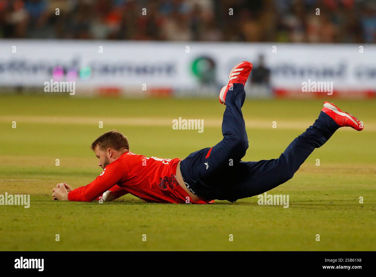 PUNE, INDIA - JANUARY 31: Ben Duckett of England during the India and ...