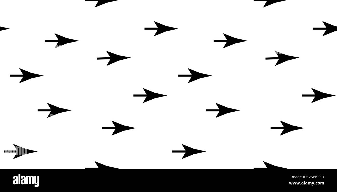 Unique design showcases a repeating pattern of black arrows on a white ...
