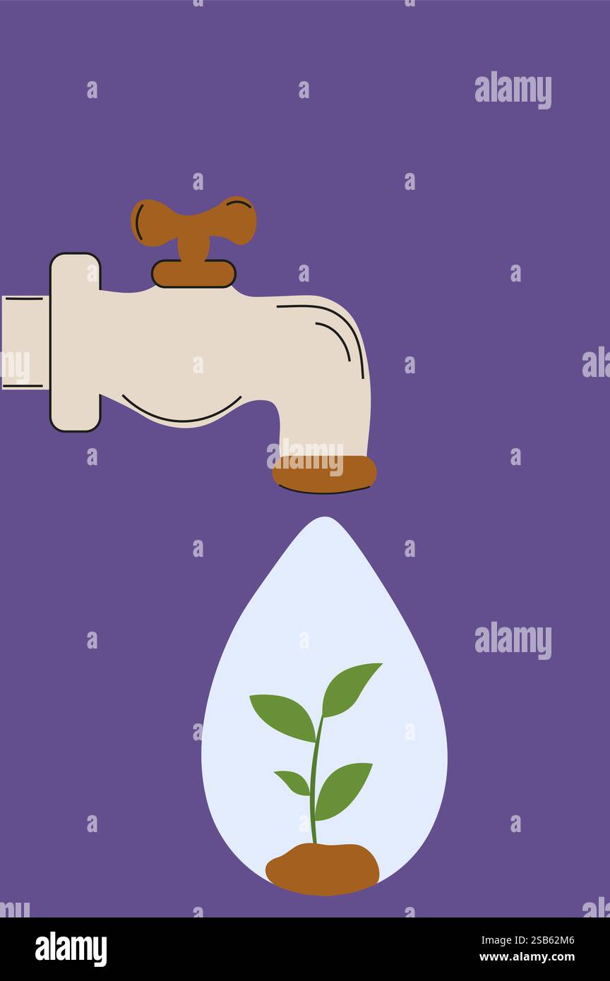 Water and soil conservation Stock Vector Images - Alamy