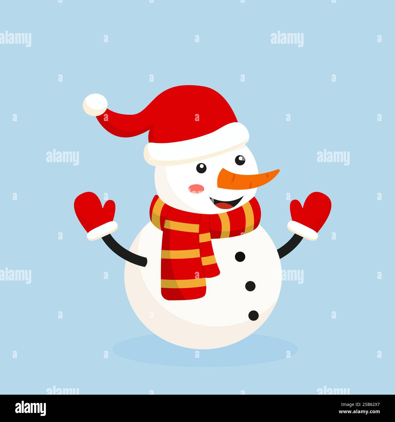Animation cheerful snowman in hat hi-res stock photography and images ...