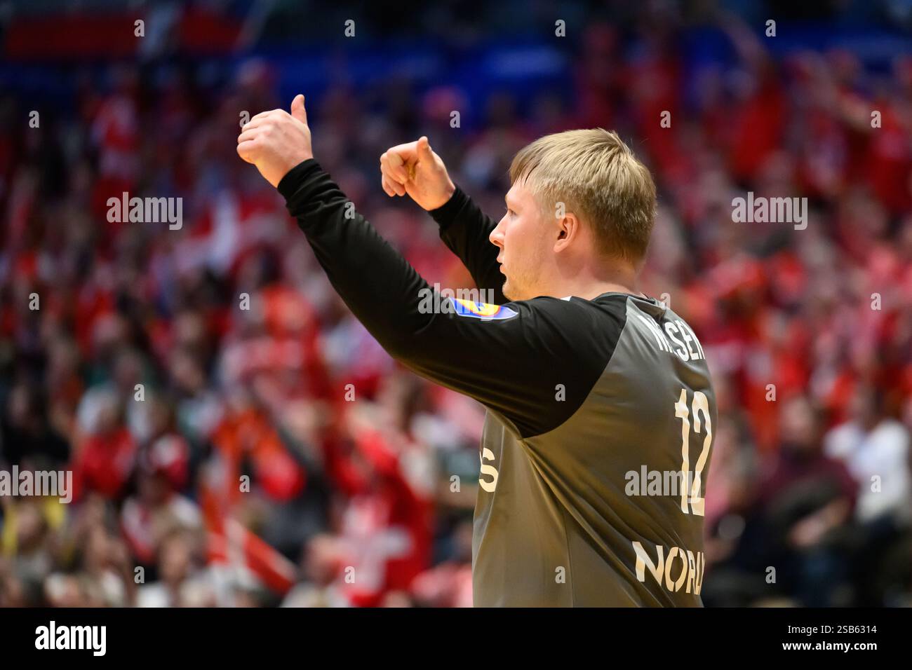 Oslo, Norway. 31st Jan, 2025. Emil Nielsen (12) of Denmark seen during ...