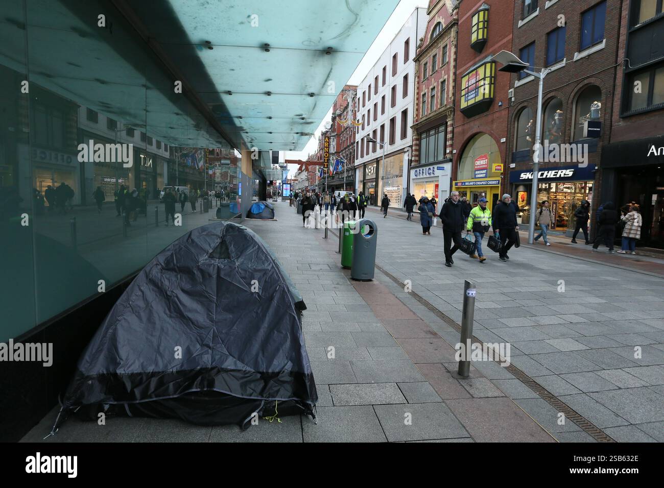 Dublin, Ireland - 21st January 2025 - A tent used by homeless people ...