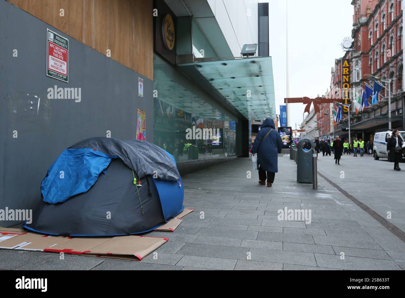 Dublin, Ireland - 21st January 2025 - A tent used by homeless people ...
