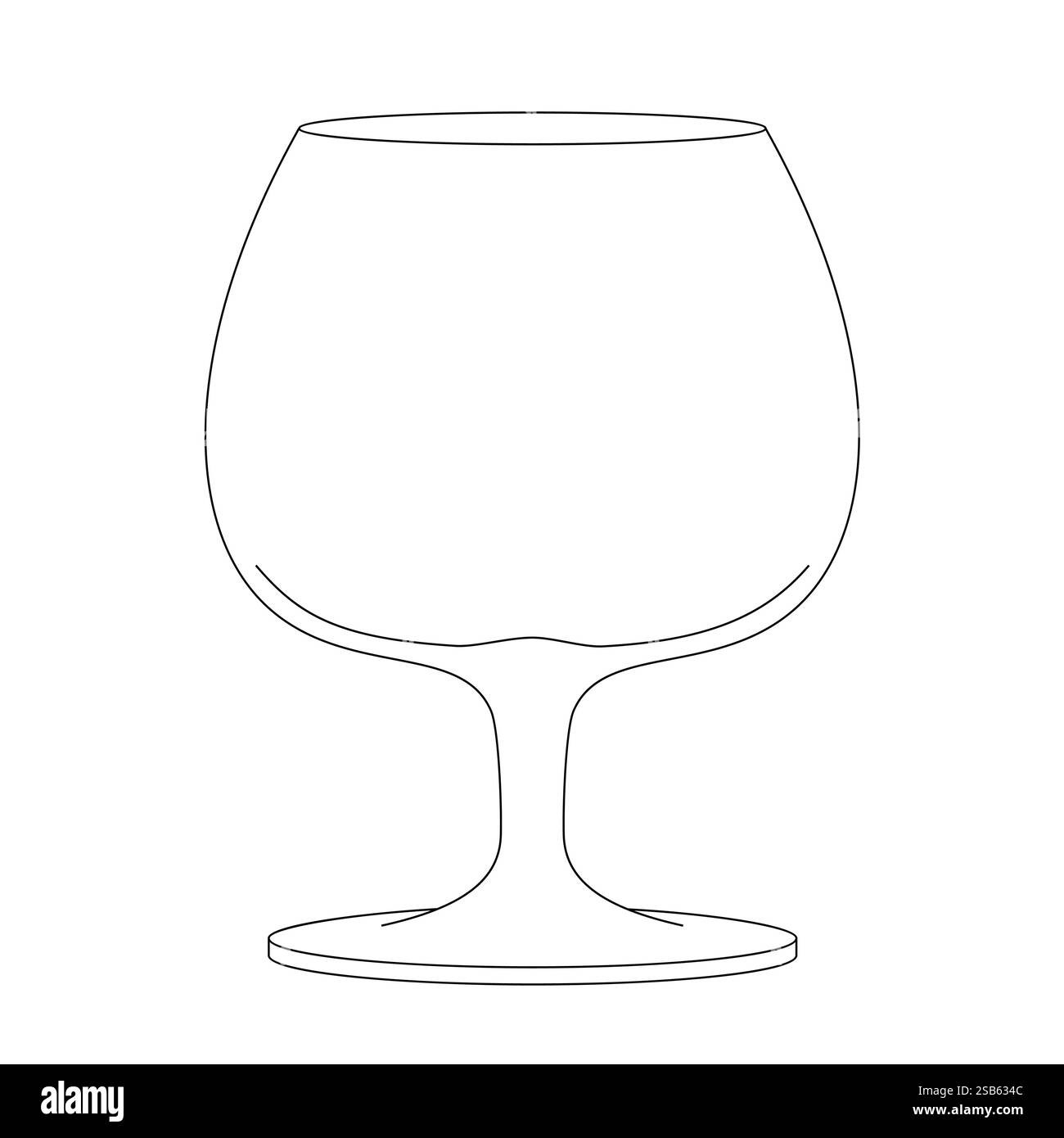 A simple line drawing featuring a wine glass, showcasing its elegant ...