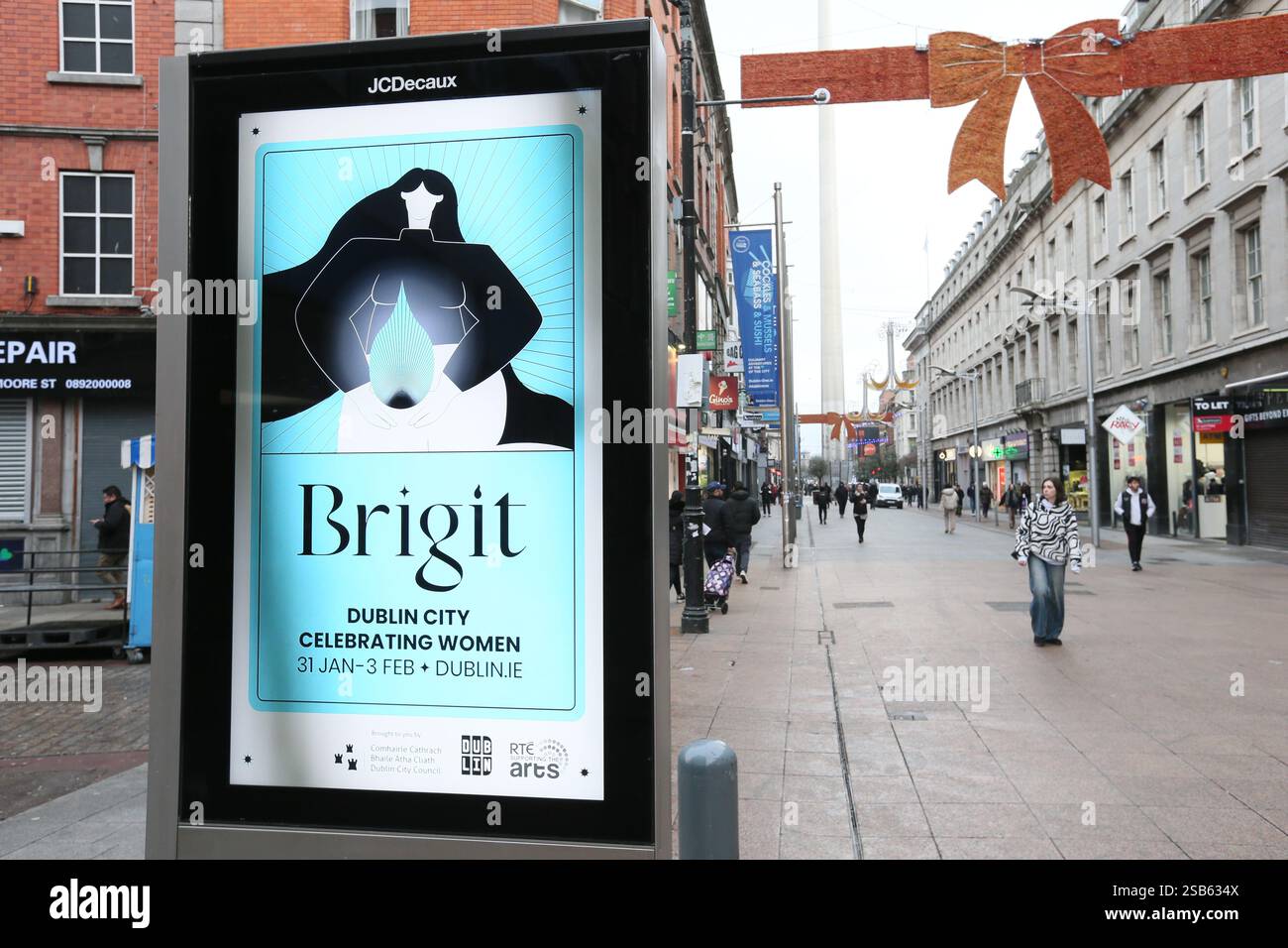 Dublin, Ireland - 21st January 2025 - An electronic billboard display ...