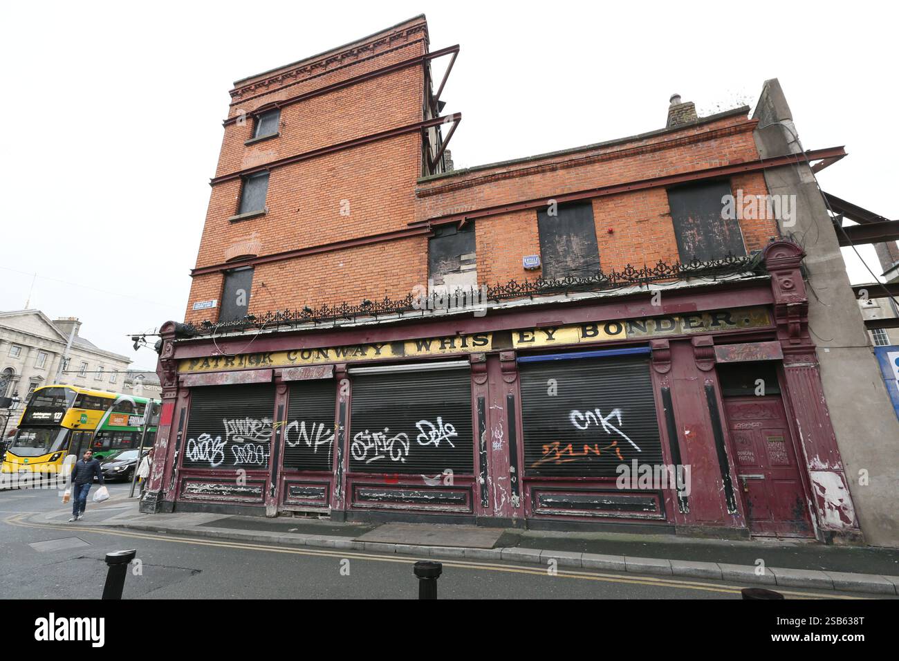 Dublin, Ireland - 21st January 2025 - The shuttered and boarded up ...