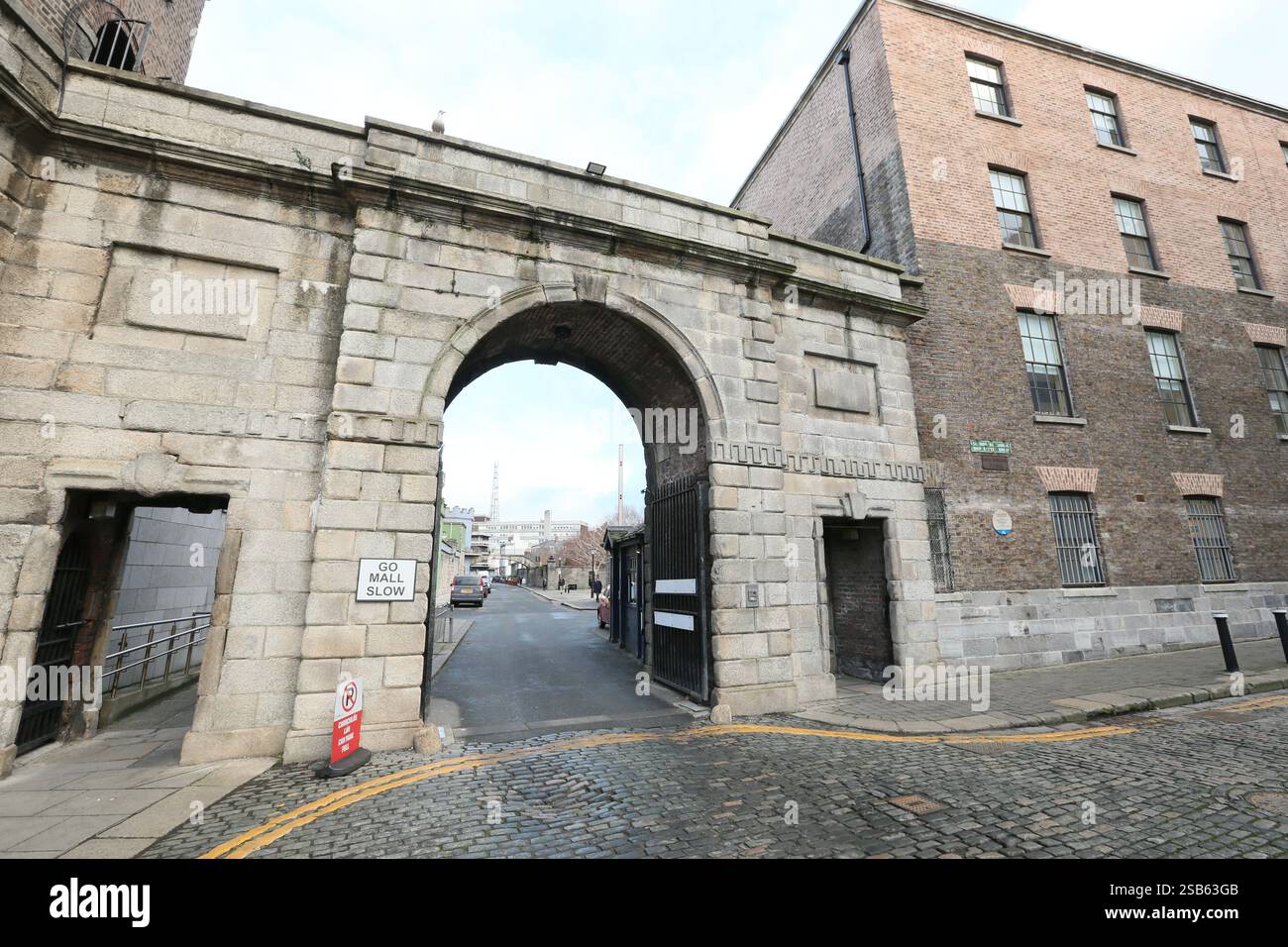 Dublin, Ireland - 21st January 2025 - an old arch entrance to Dublin ...