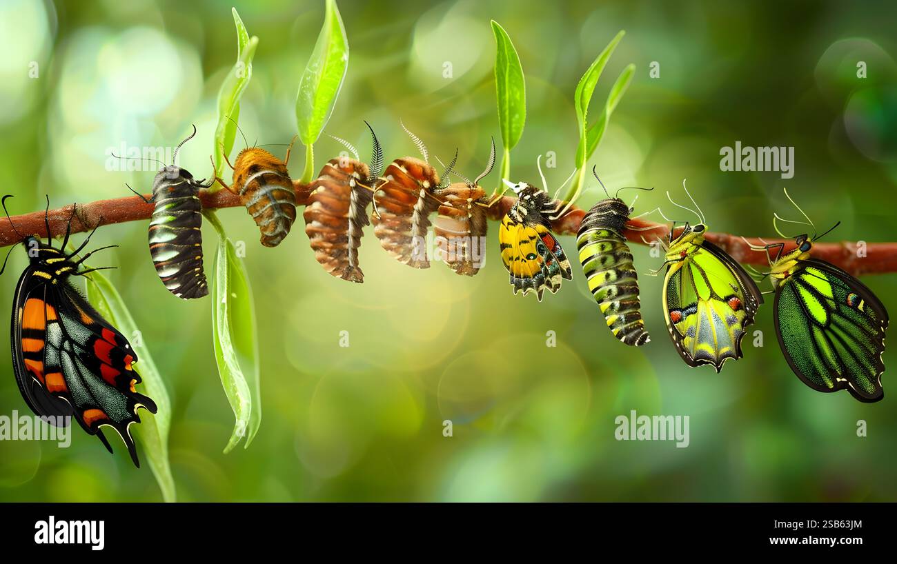 This captivating image showcases the remarkable metamorphosis of a ...