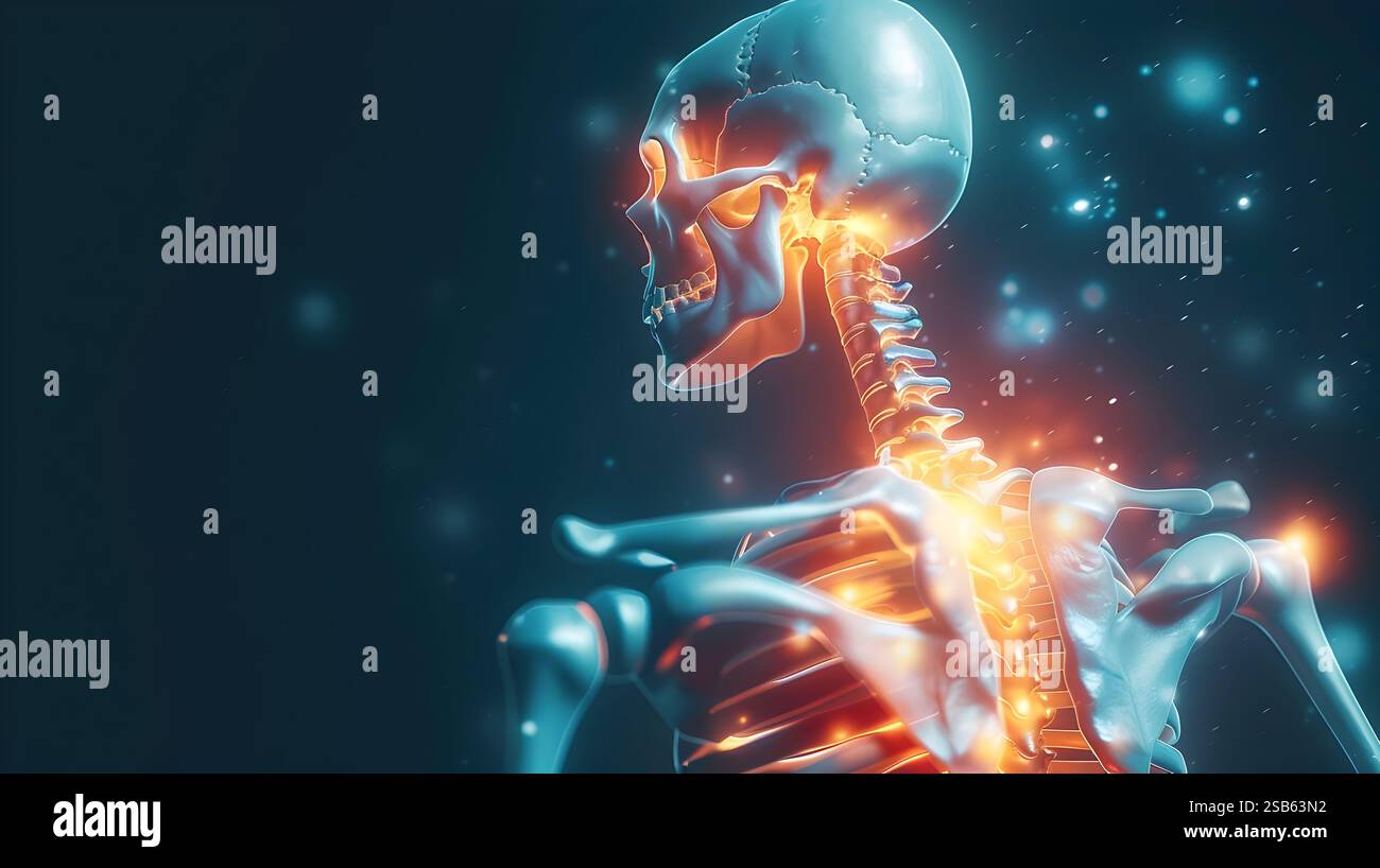 This digital image presents a visually striking metaphor for acute pain ...