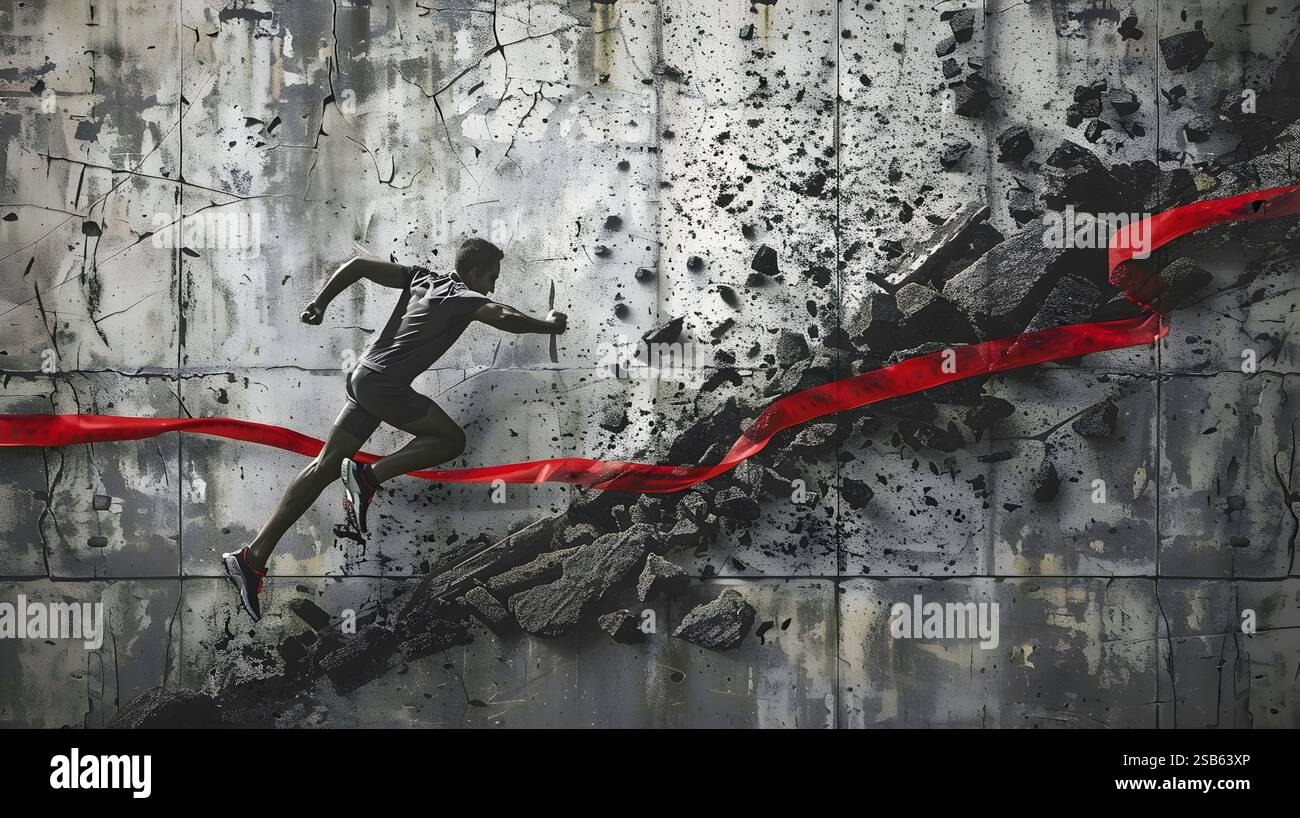 This striking image depicts a powerful metaphor of personal ...