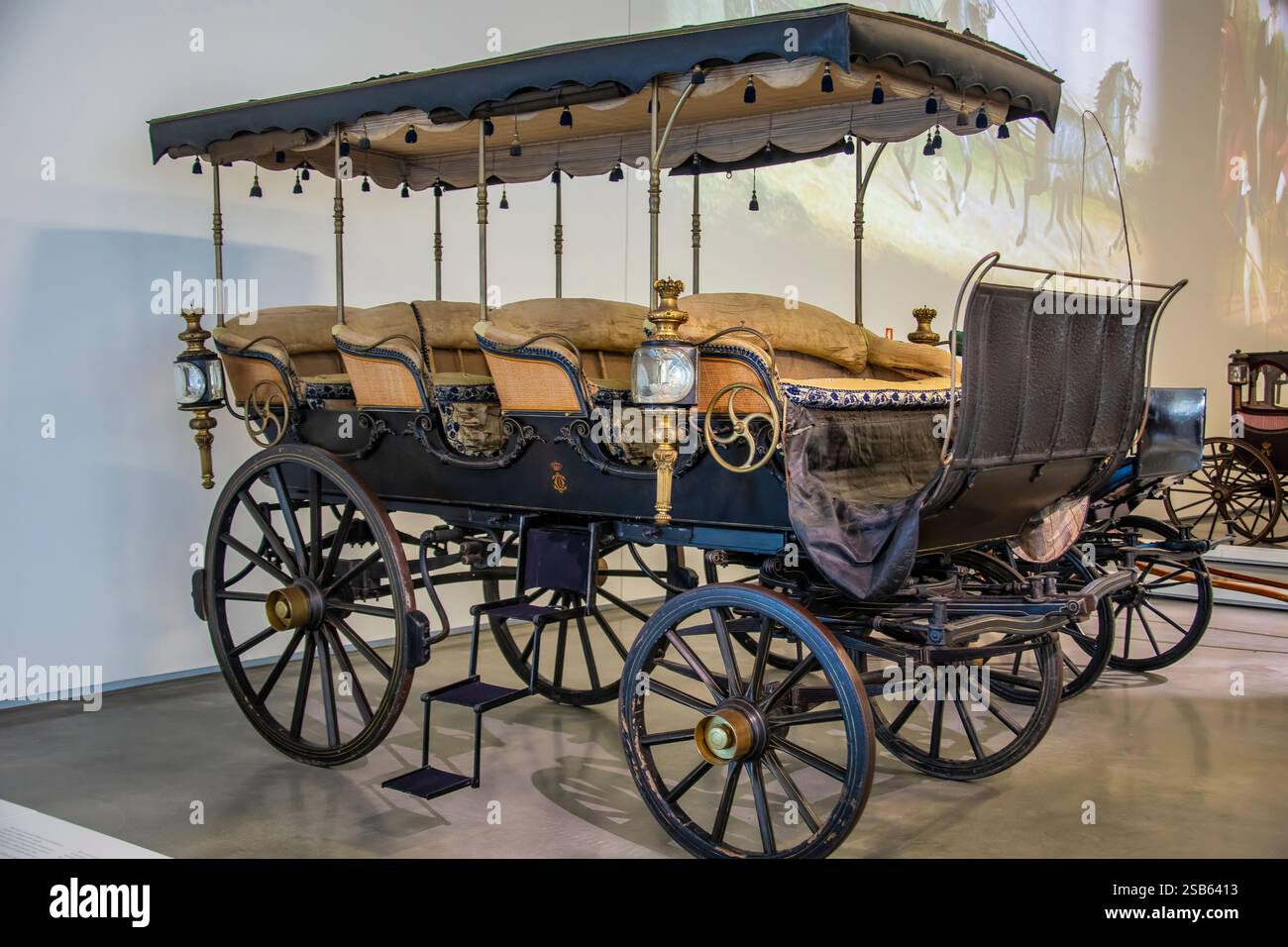 Lisbon Portugal 18th Jan 2025: the charabanc in Royal carriage museum ...