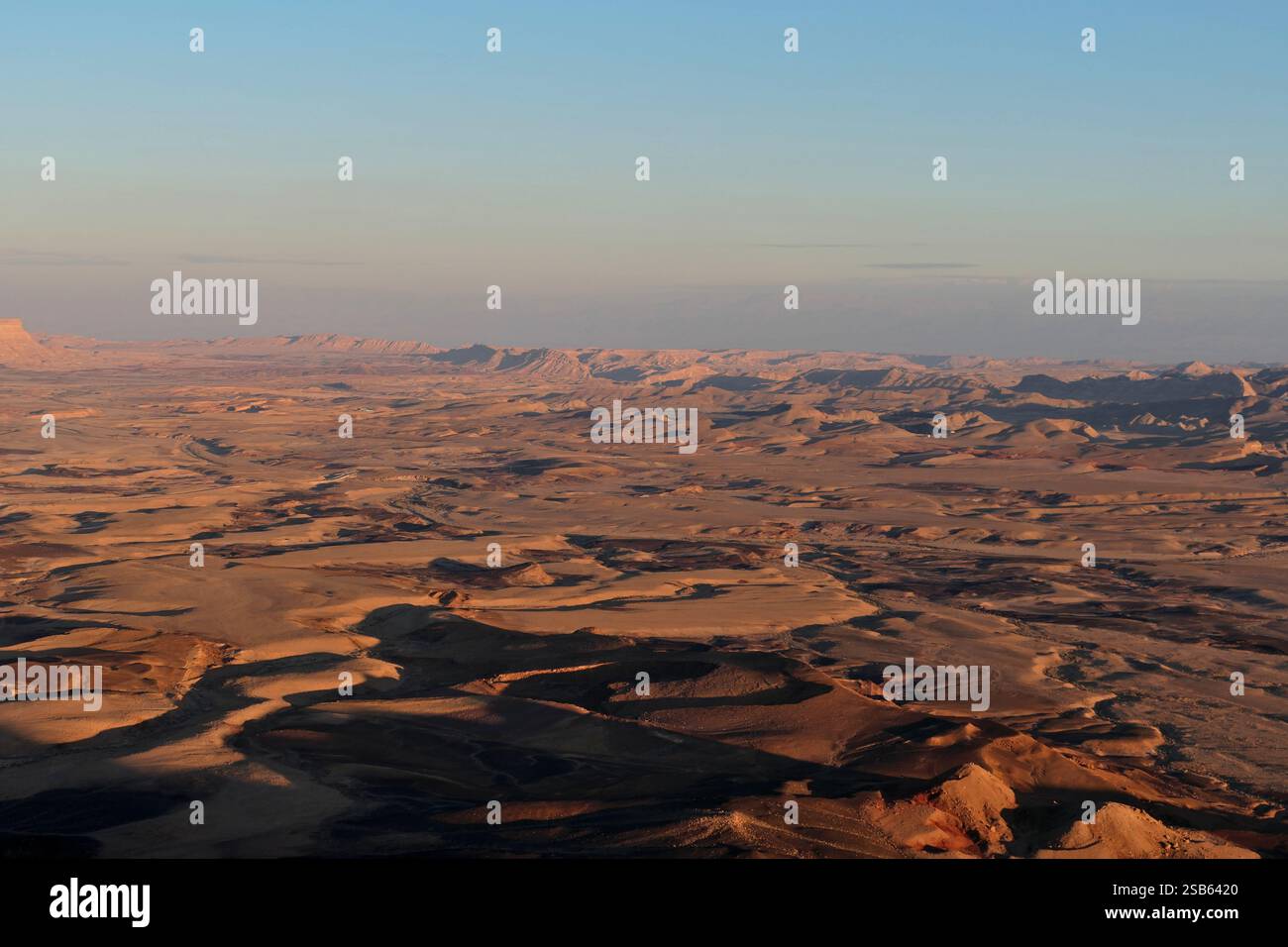 Landscape of Negev desert in Israel, Negev Desert in Israel at Sunset ...