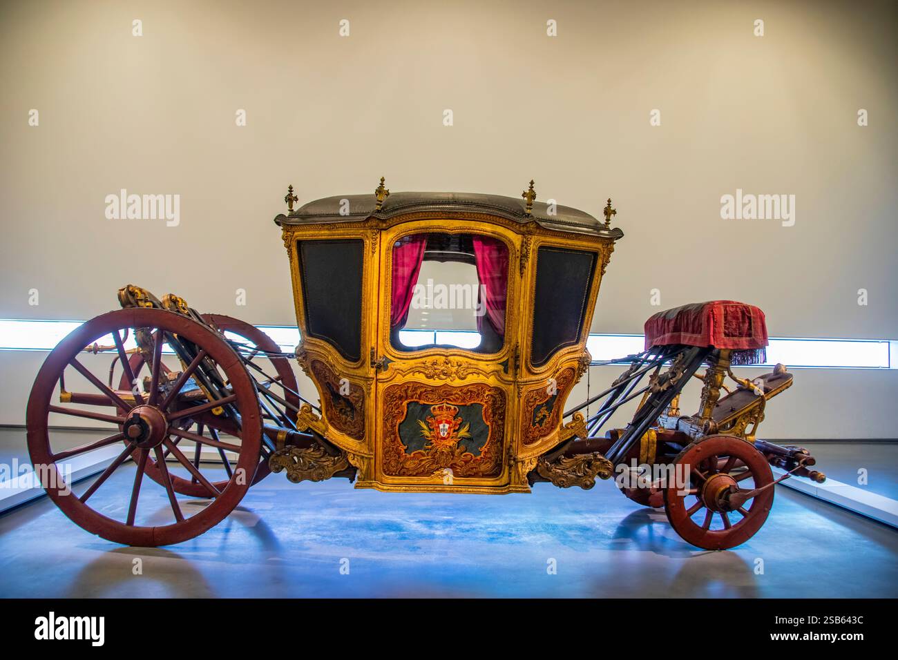 Lisbon Portugal 18th Jan 2025: the table Coachin Royal carriage museum ...