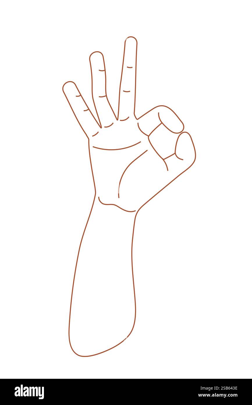 ok hand sign on transparent background . Vector illustration Stock ...