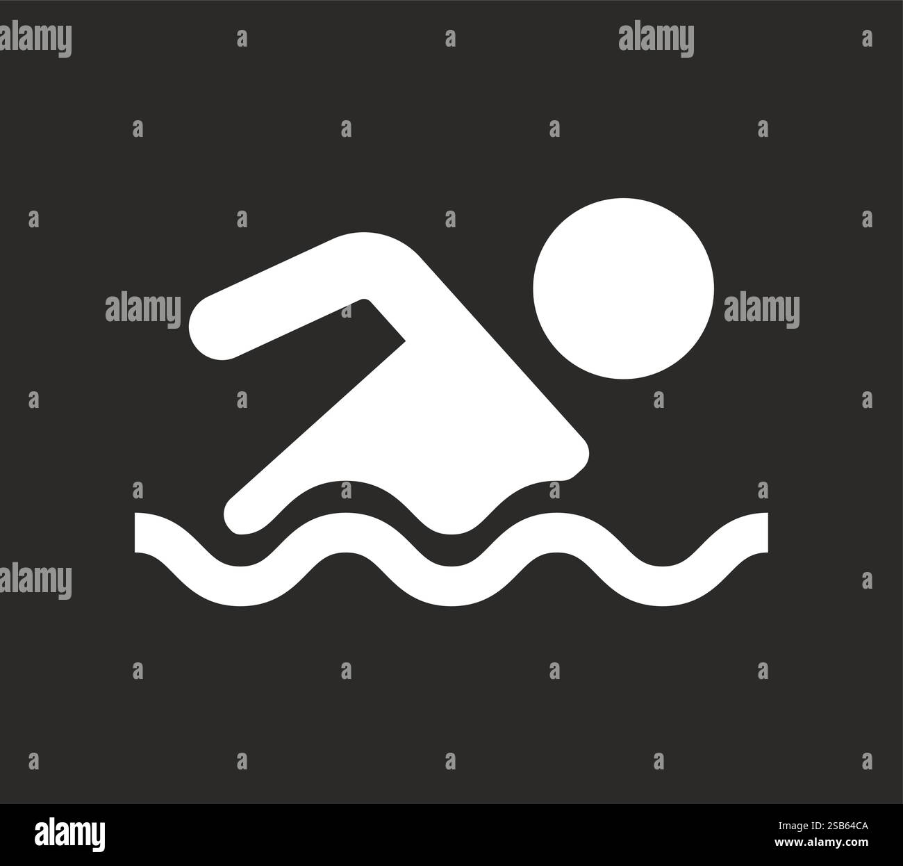 Swimmer sign icons lifeguard safety swimming vector image Stock Vector ...
