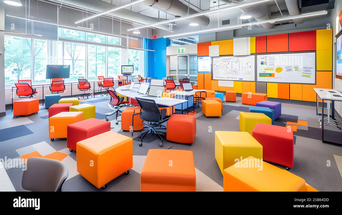 A lively and dynamic open-plan conference area designed to foster ...