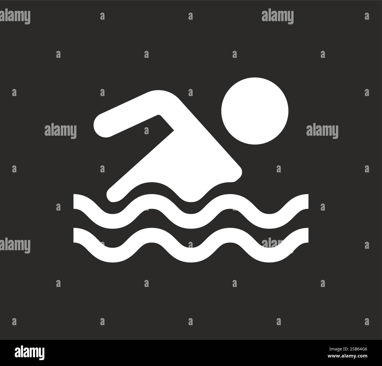 Swimmer sign icons lifeguard safety swimming vector image Stock Vector ...