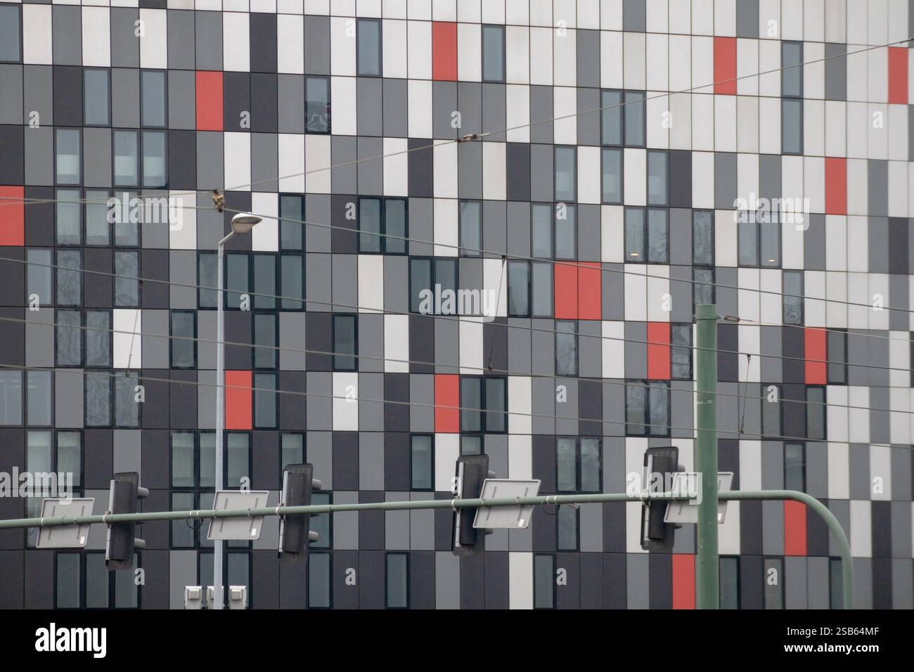 a building with many windows that are placed on the facade. The ...