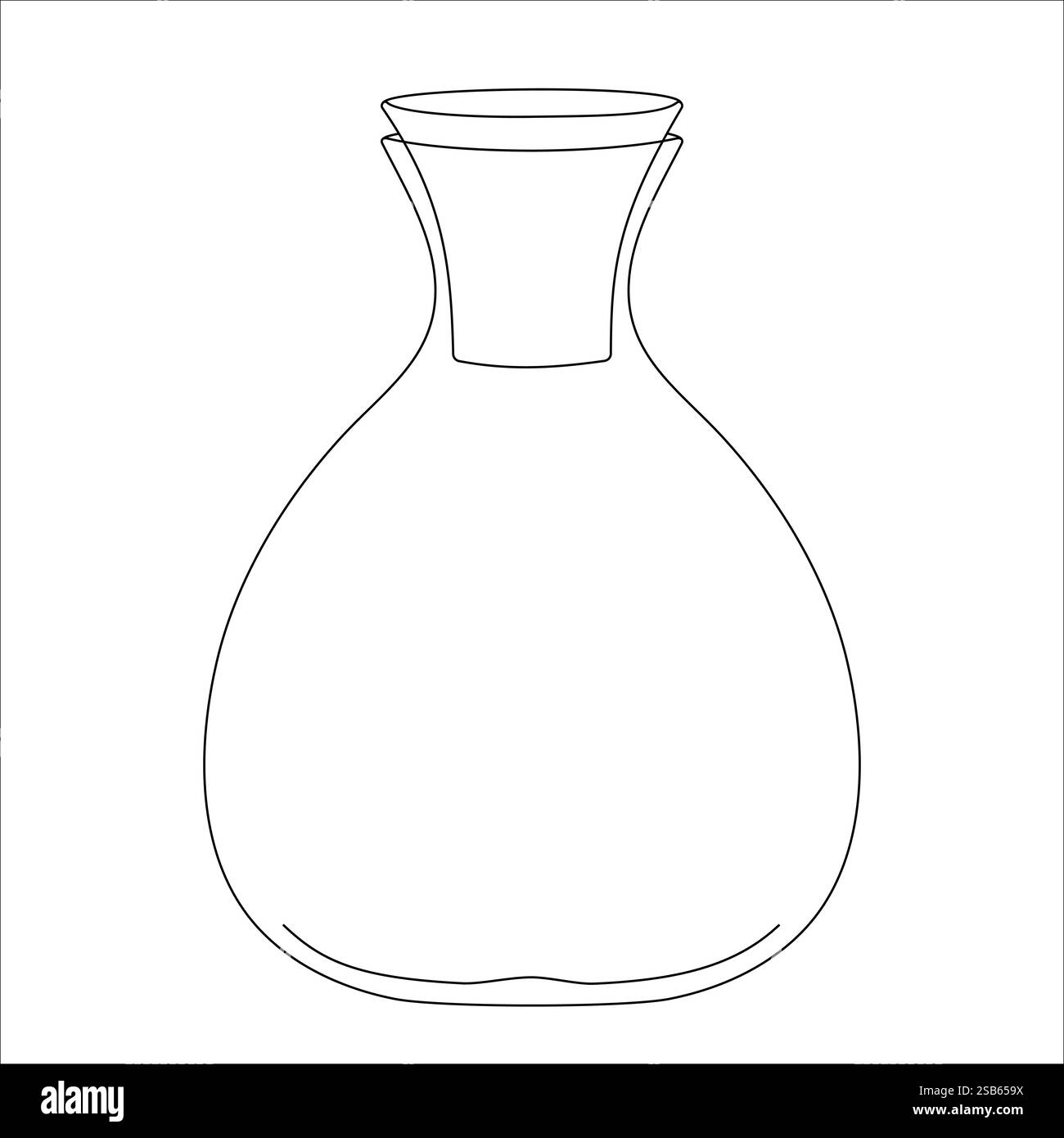 A detailed line drawing featuring a simple vase. The artwork showcases ...