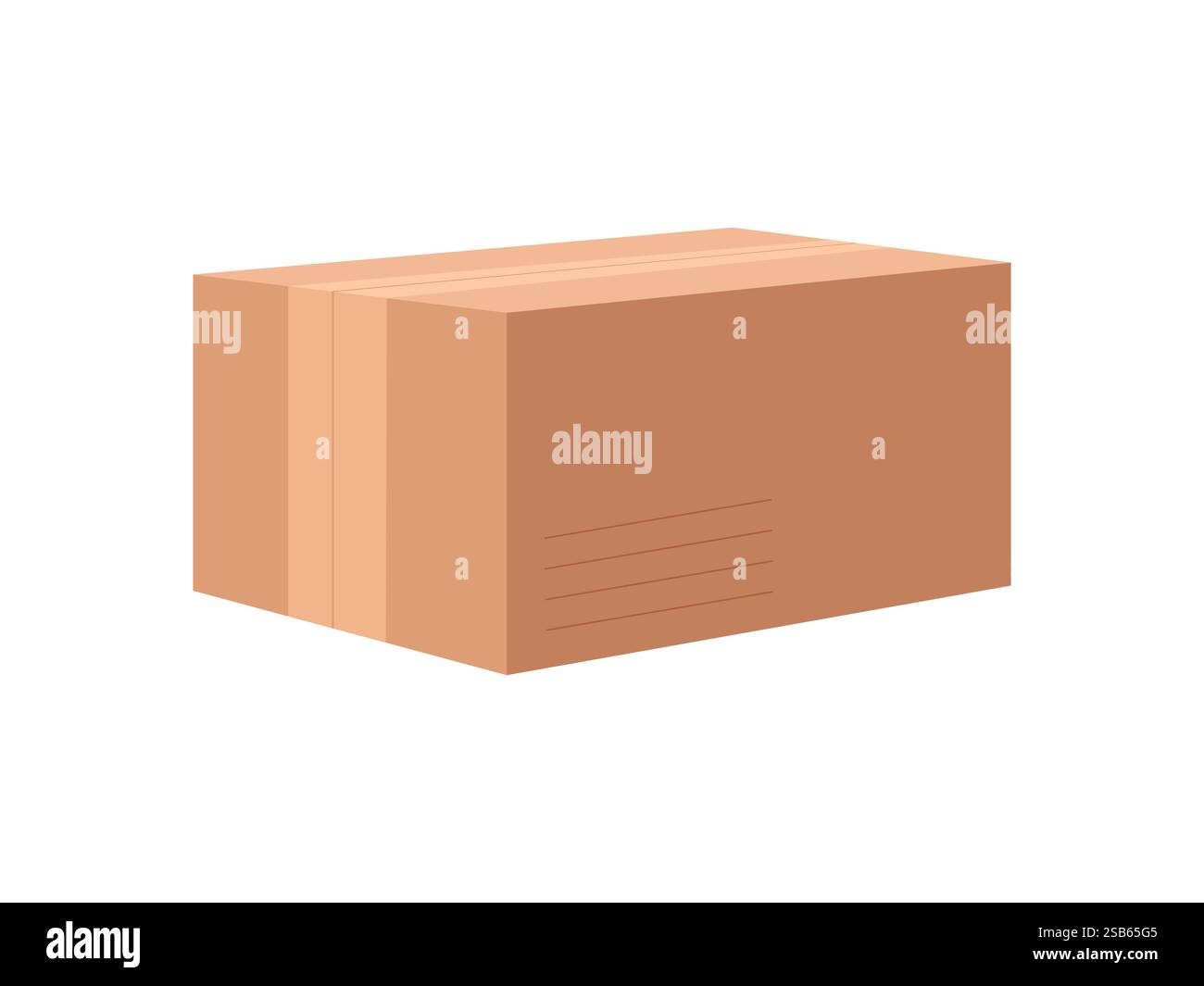 This plain cardboard box is ideal for packaging and shipping items. Its ...