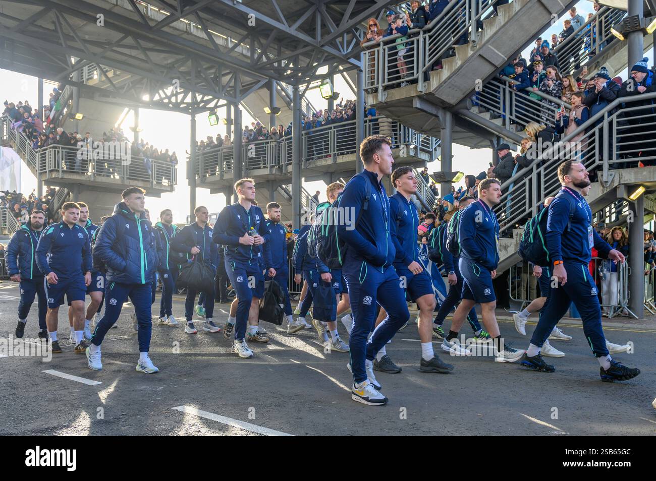 Scotland's mens team arrive at Scottish Gas Murrayfield for the first ...
