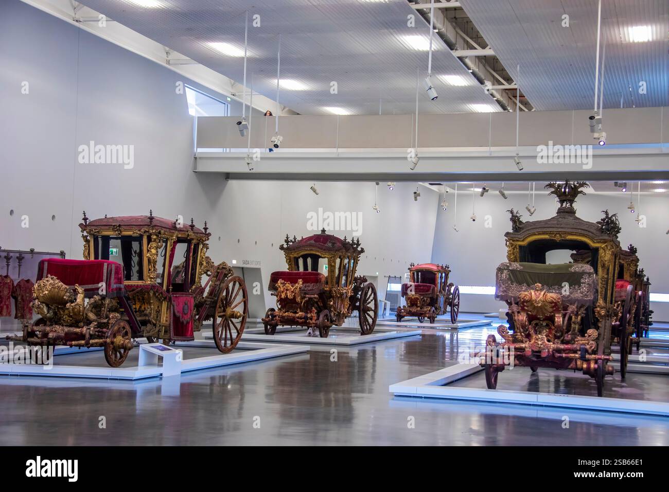 Lisbon Portugal : the exhibition hall of Royal carriage museum, one of ...