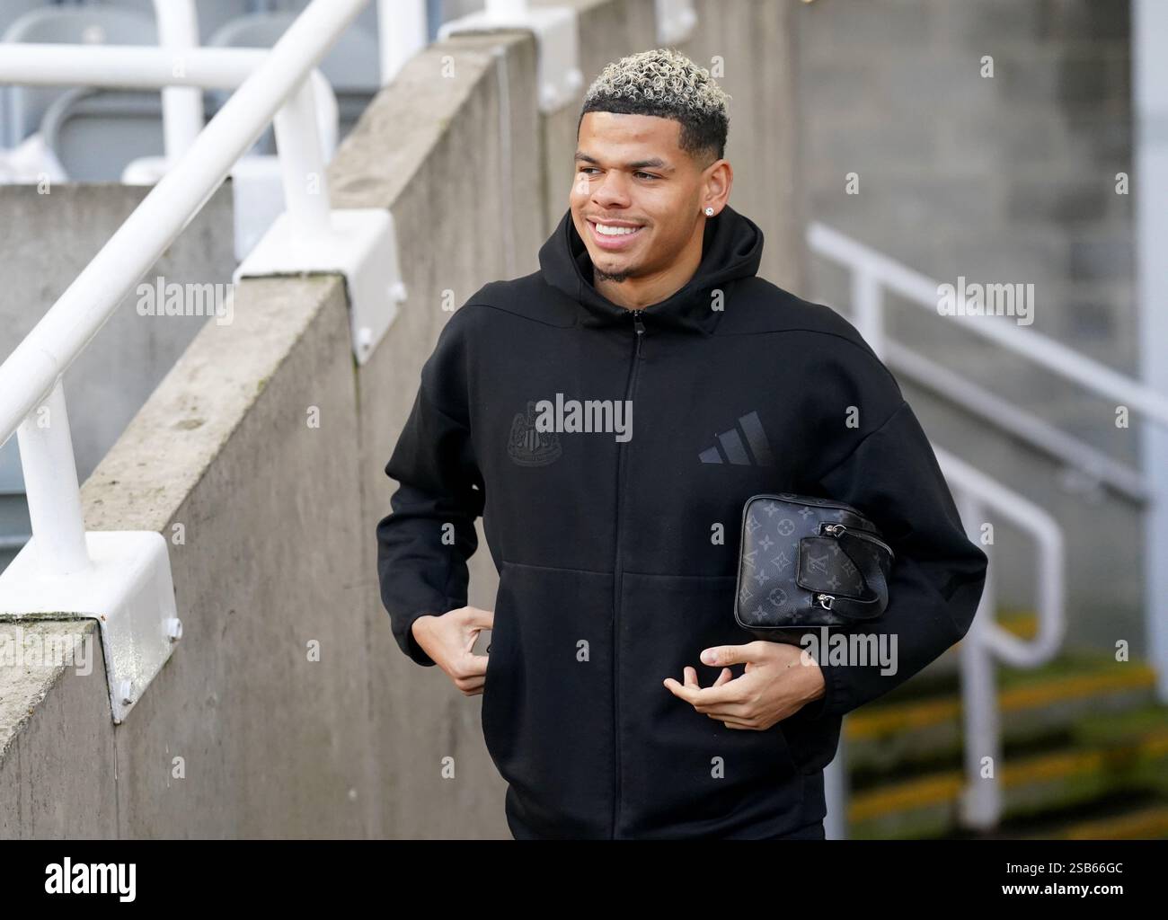 Newcastle United's William Osula arrives for the Premier League match ...