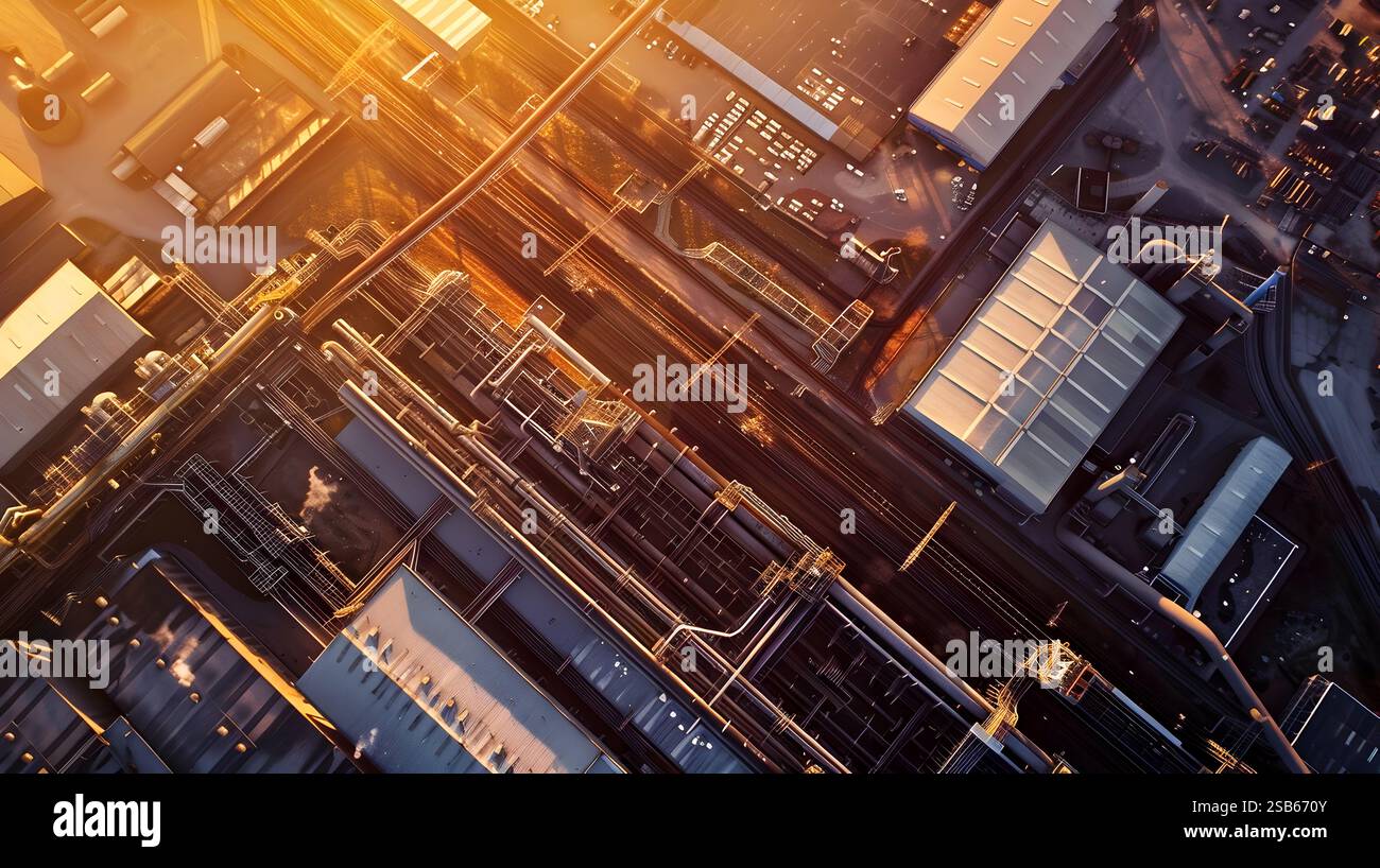 Soaring aerial perspective showcases the vast,intricate layout of a ...