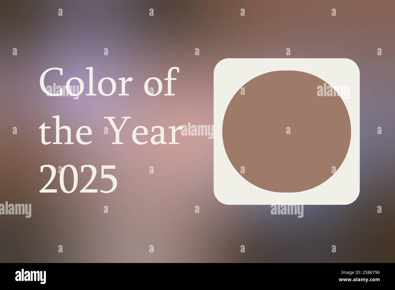 A muted brown color swatch represents the color of the year for 2025 ...